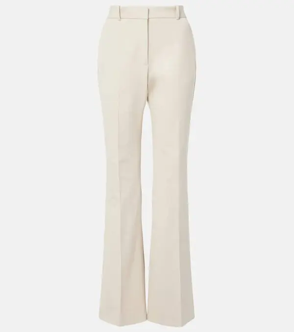JOSEPH Tafira Mid-rise Gabardine Flared Trousers - Blue