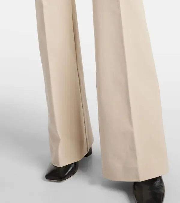 JOSEPH Tafira Mid-rise Gabardine Flared Trousers - Blue