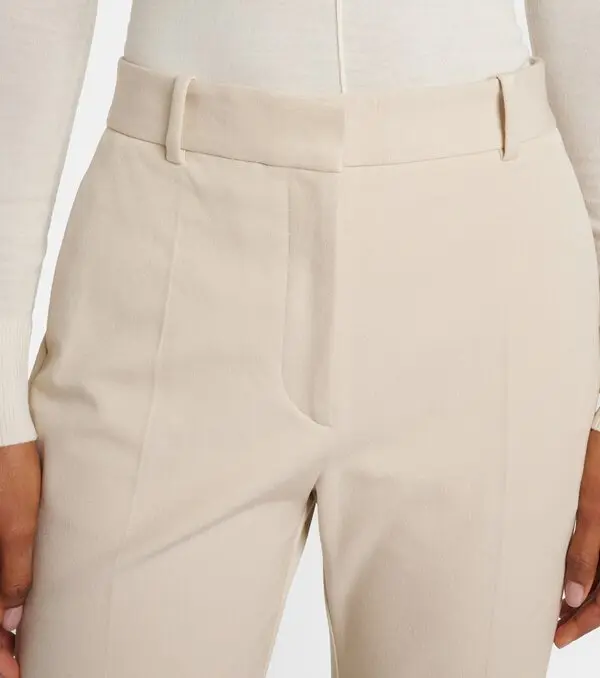 JOSEPH Tafira Mid-rise Gabardine Flared Trousers - Blue
