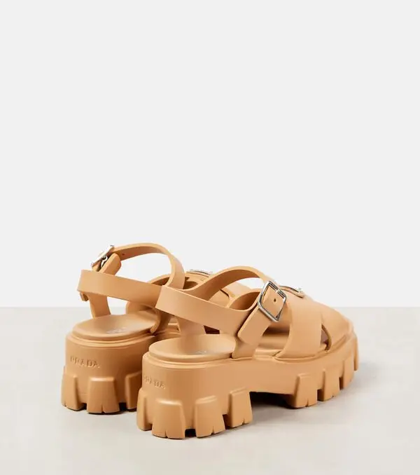 Prada Monolith Platform Sandals