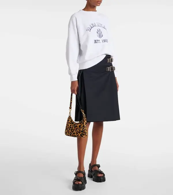 Prada Monolith Platform Sandals - Black