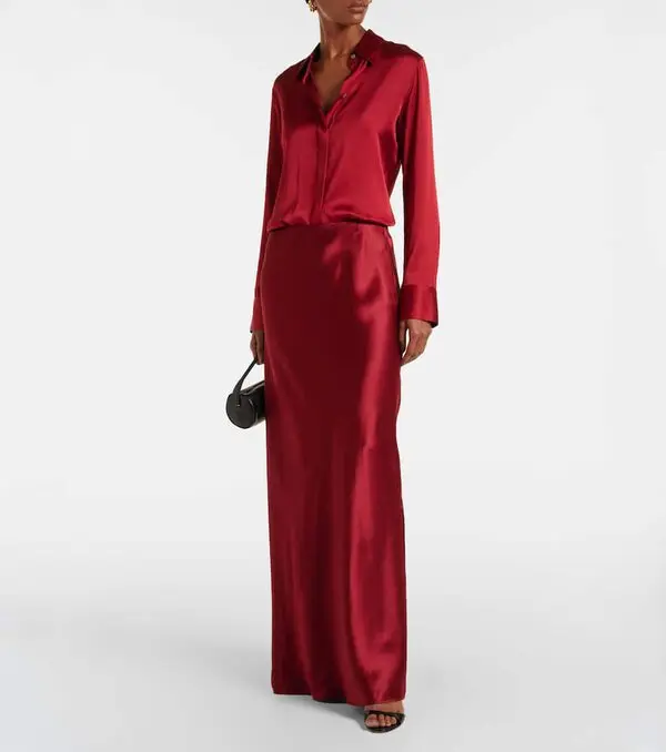 Vince Satin Maxi Skirt