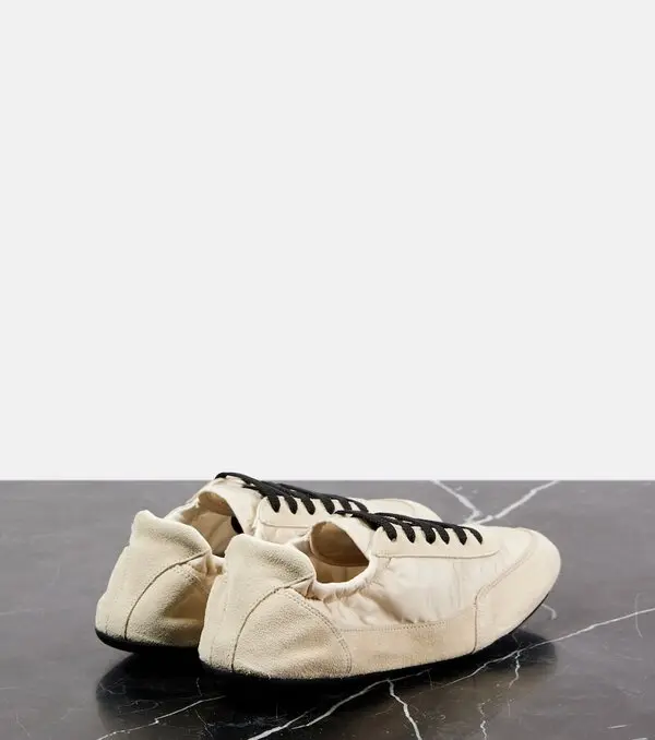 Prada Re-nylon Suede-trimmed Sneakers - White