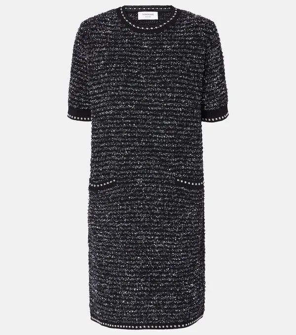 Thom Browne Cotton-blend Tweed Minidress