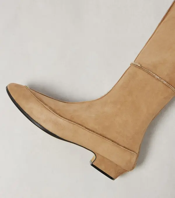 THE ROW Suede Over-the-knee Boots - Brown