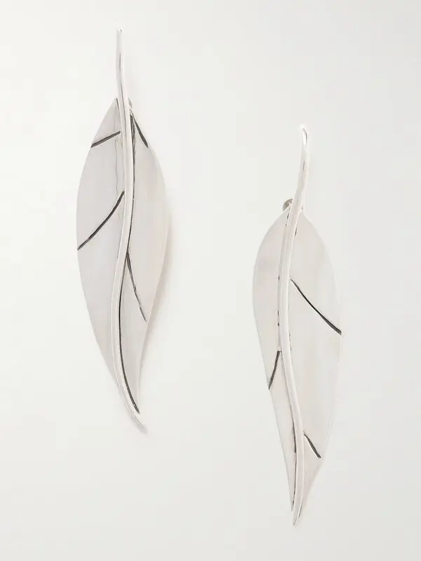 SOPHIE BUHAI Leaf Dangle Earrings - Silver
