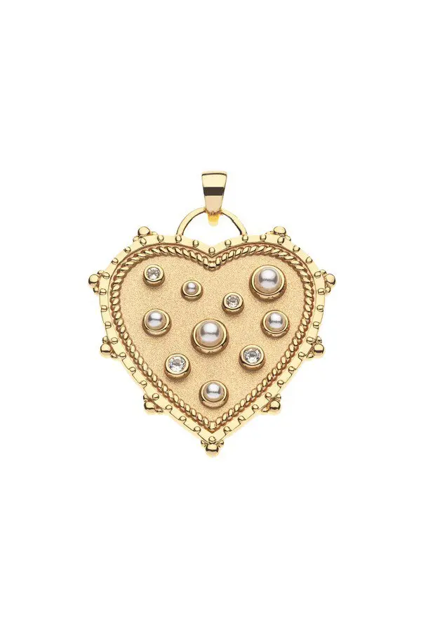 JANE WIN Love In The Air Heart Pendant - Gold