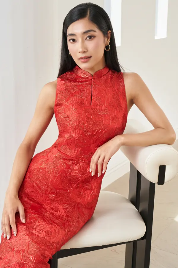 Yumi Kim Lunar Brocade Sheath Dress In Red - 66% Off | Editorialist