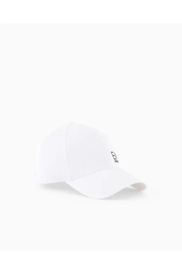 Emporio Armani Ea7 Train Core Cotton Baseball Cap - White