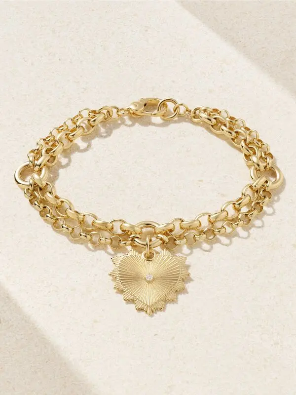 FOUNDRAE True Love 18-karat Diamond Bracelet - Gold