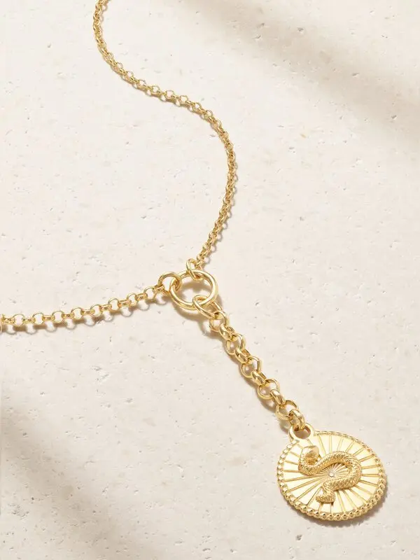 FOUNDRAE Net Sustain Wholeness 18-karat Recycled Diamond Necklace - Gold