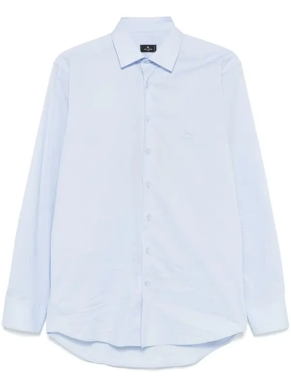Etro Pegaso-motif Shirt - Blue