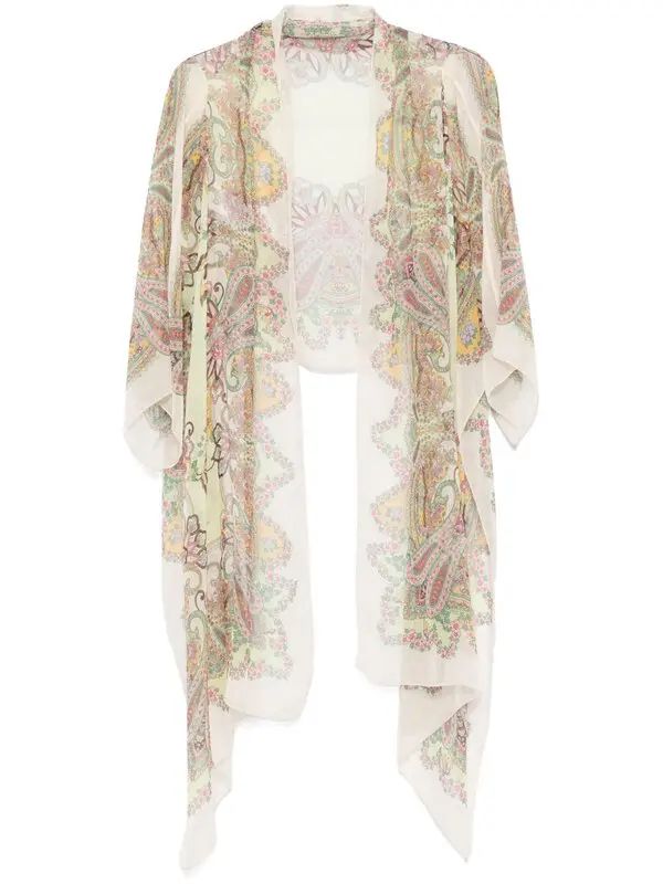 Etro Paisley-print Silk Cape