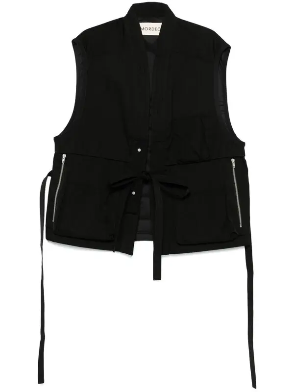 MORDECAI Panelled Vest - Black