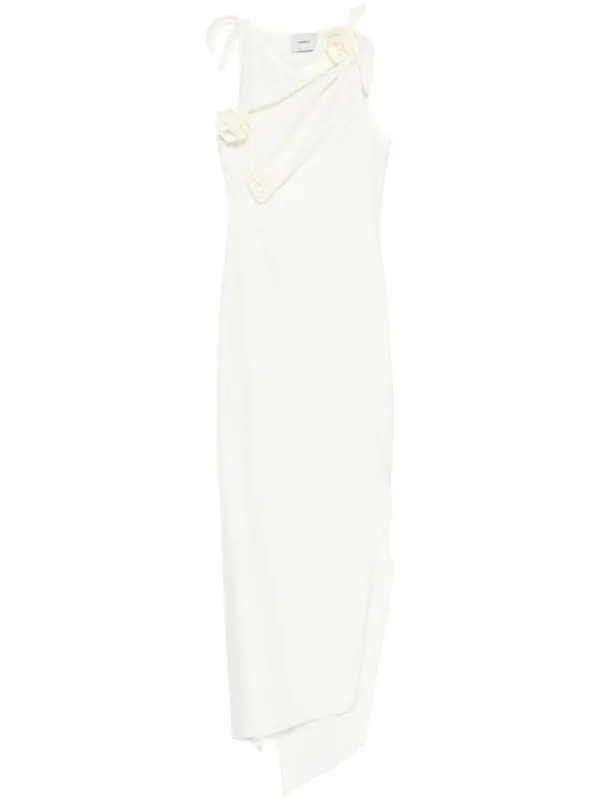 Coperni Asymmetric Flower Maxi Dress