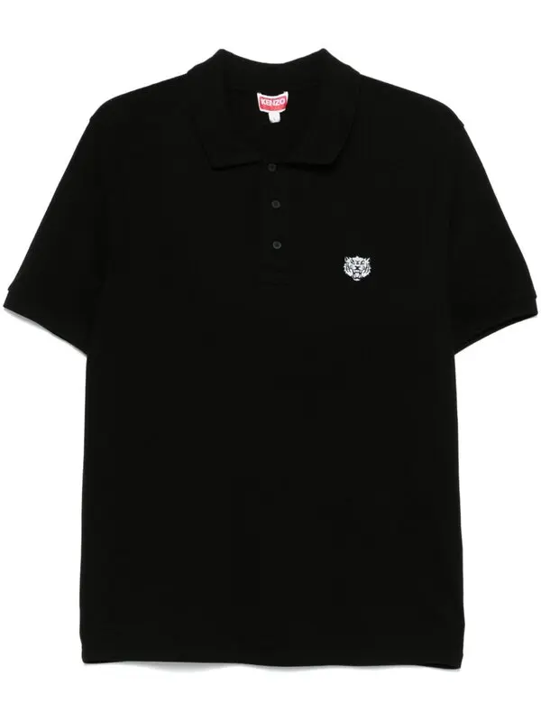 Kenzo Happy Tiger Polo Shirt - Black