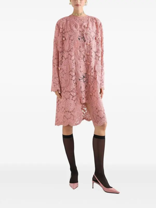 Dolce & Gabbana Lace Mini Dress - Pink