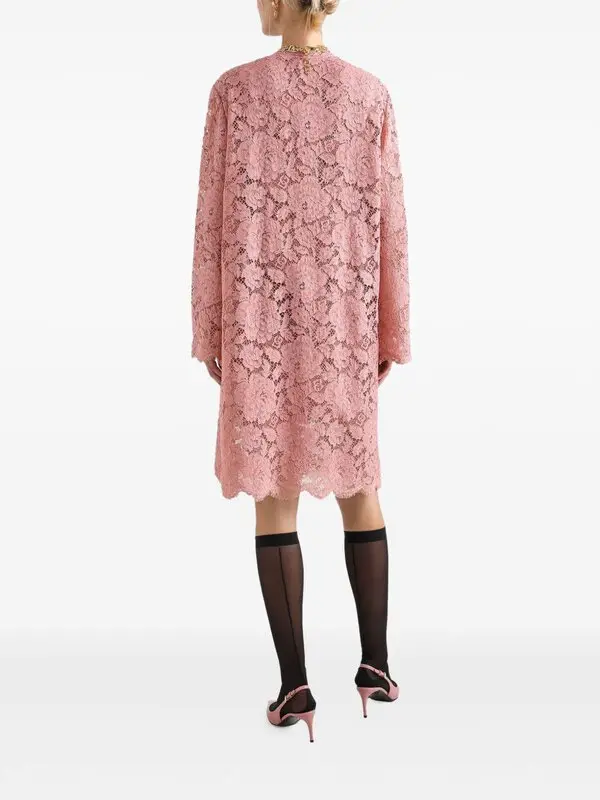 Dolce & Gabbana Lace Mini Dress - Pink