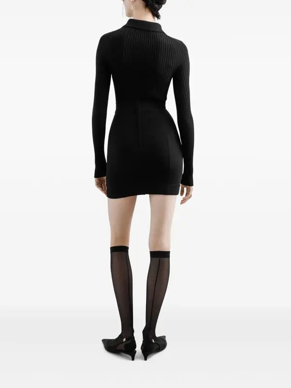 Dolce & Gabbana Ribbed-knit Polo Shirt