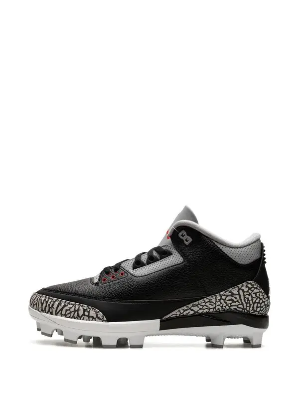 JORDAN Air 3 Retro Cleats - Black