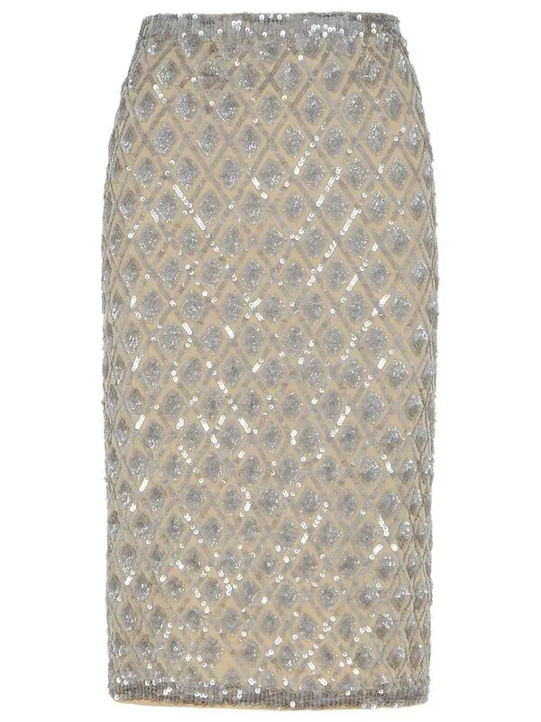 P.a.r.o.s.h Polyamide Blend Skirt - Beige