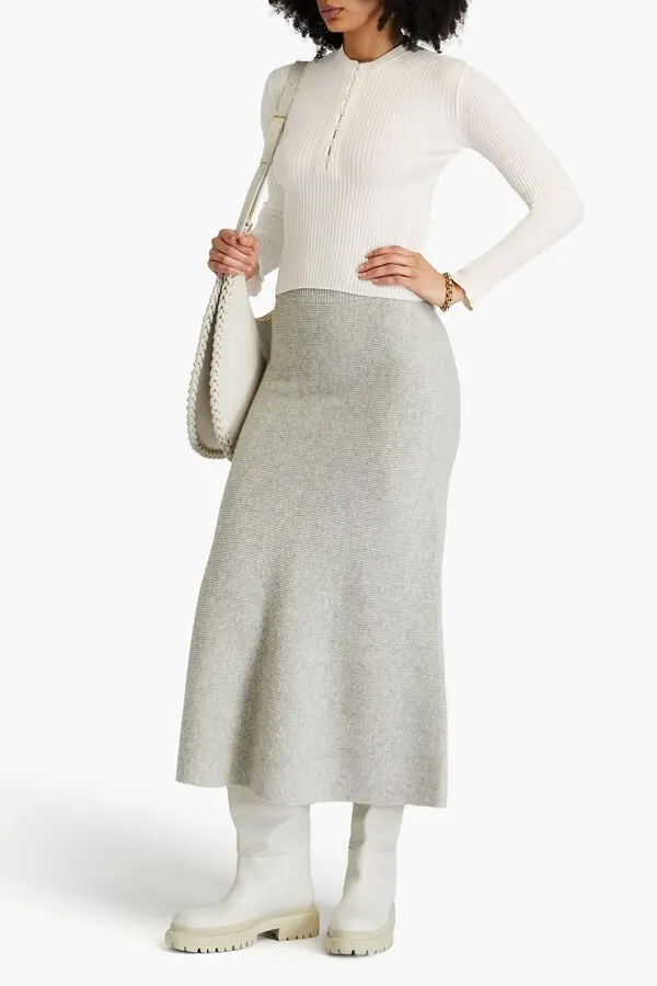 Another Tomorrow Ribbed Merino Wool-blend Sweater - Cream