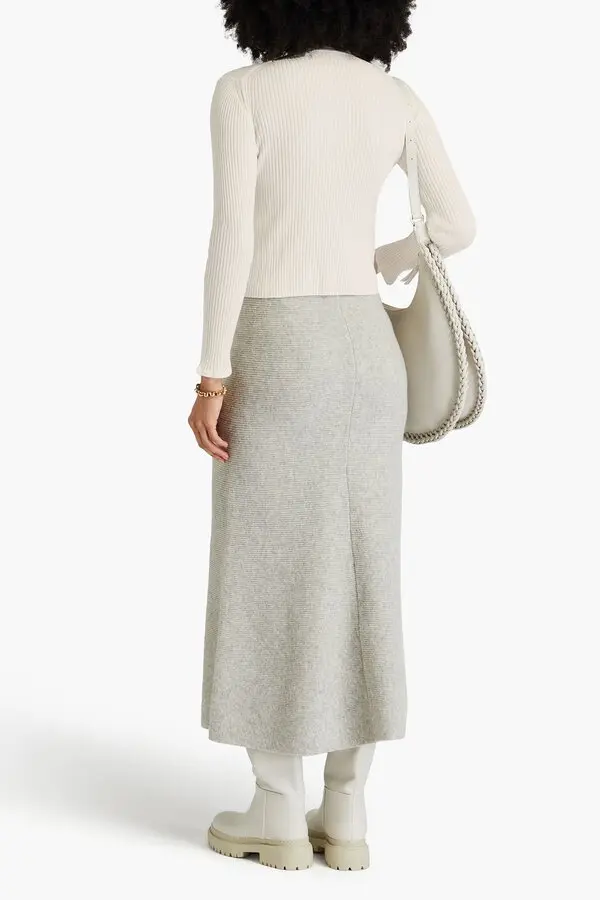 Another Tomorrow Ribbed Merino Wool-blend Sweater - Cream