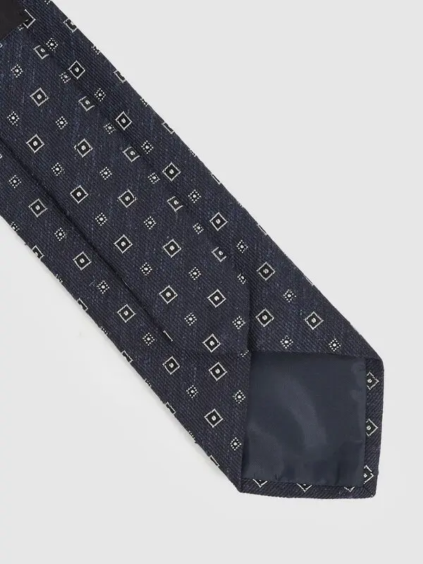 REISS Anzio Medallion Pattern Tie