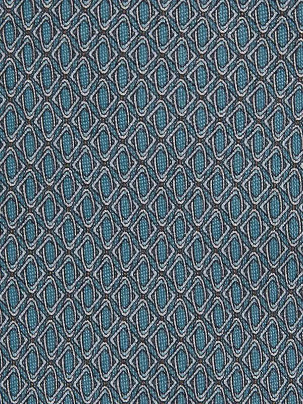 REISS Caruso Geometric-print Tie - Soft Blue