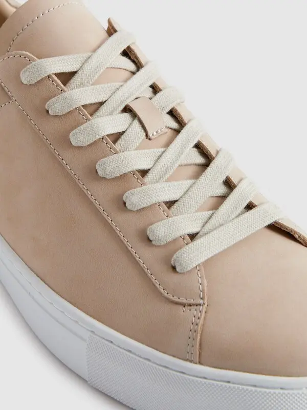 REISS Finley Nubuck Leather Trainers