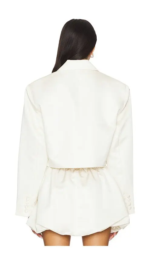 WeWoreWhat Cropped Satin Blazer