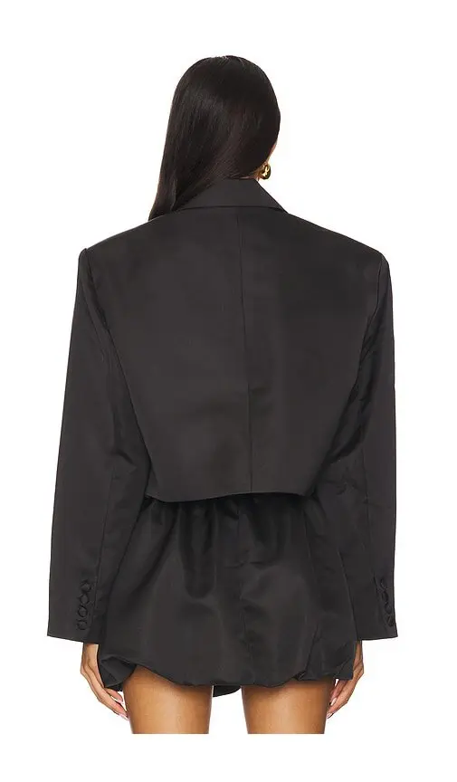 WeWoreWhat Cropped Satin Blazer