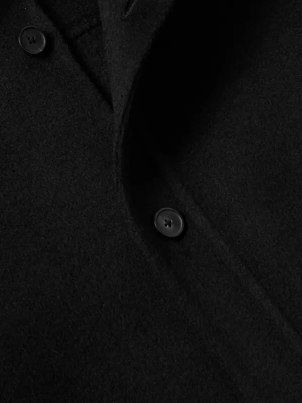Mr P. Double-faced Wool And Cashmere-blend Felt Overshirt - Black