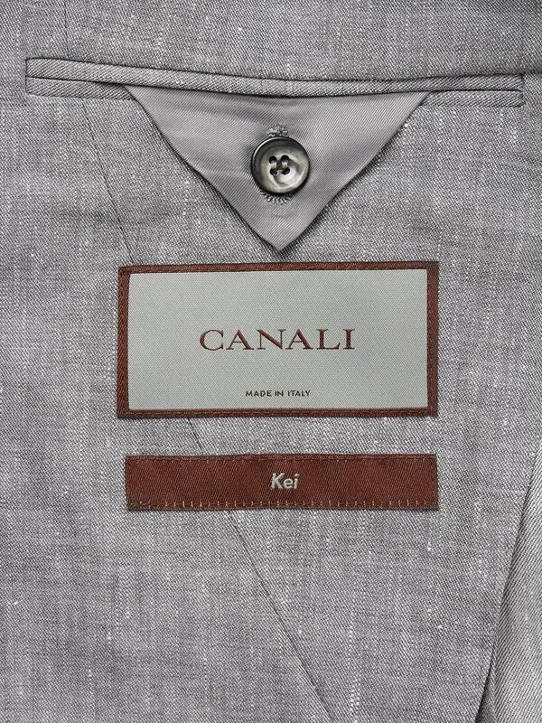 Canali Kei Slim-fit Linen And Wool-blend Suit Jacket