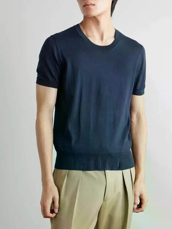 TOM FORD Slim-fit Cotton T-shirt - Blue