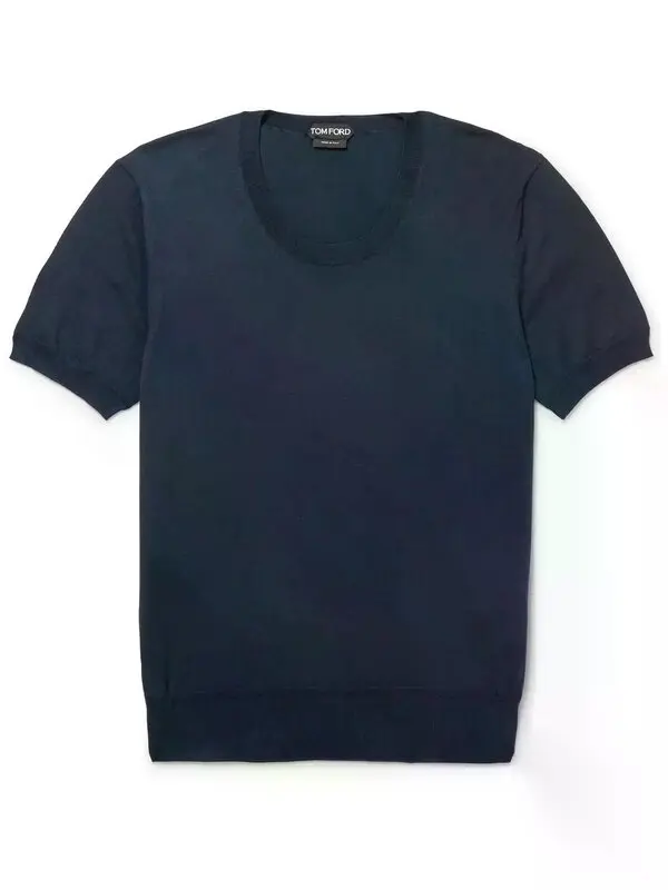 TOM FORD Slim-fit Cotton T-shirt - Blue