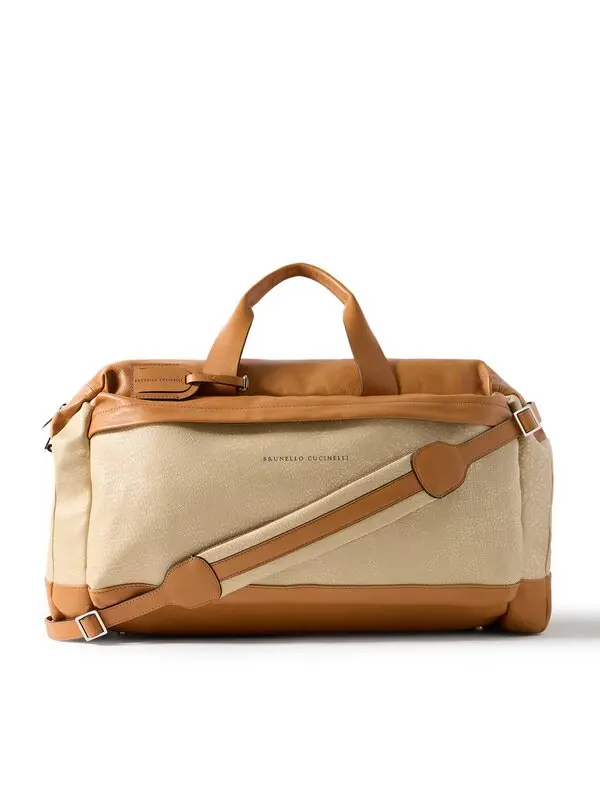 Brunello Cucinelli Full-grain Leather Weekend Bag