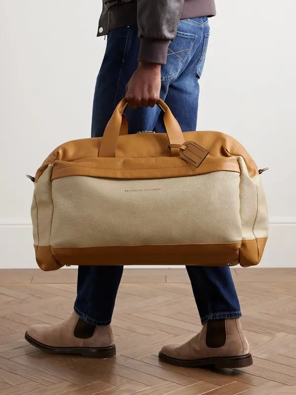 Brunello Cucinelli Full-grain Leather Weekend Bag