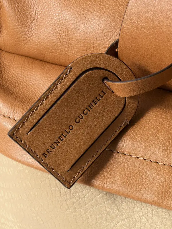 Brunello Cucinelli Full-grain Leather Weekend Bag