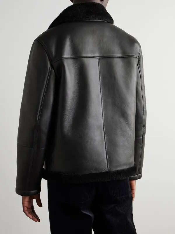Mr P. Shearling-lined Nappa Leather Trucker Jacket