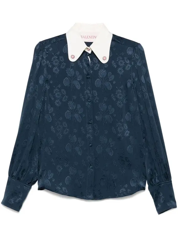 Valentino Garavani Floral-jacquard Shirt