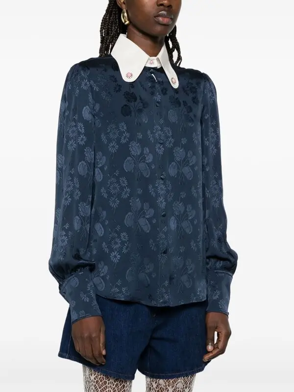 Valentino Garavani Floral-jacquard Shirt