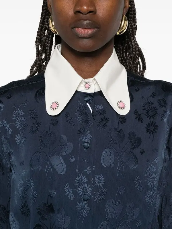 Valentino Garavani Floral-jacquard Shirt