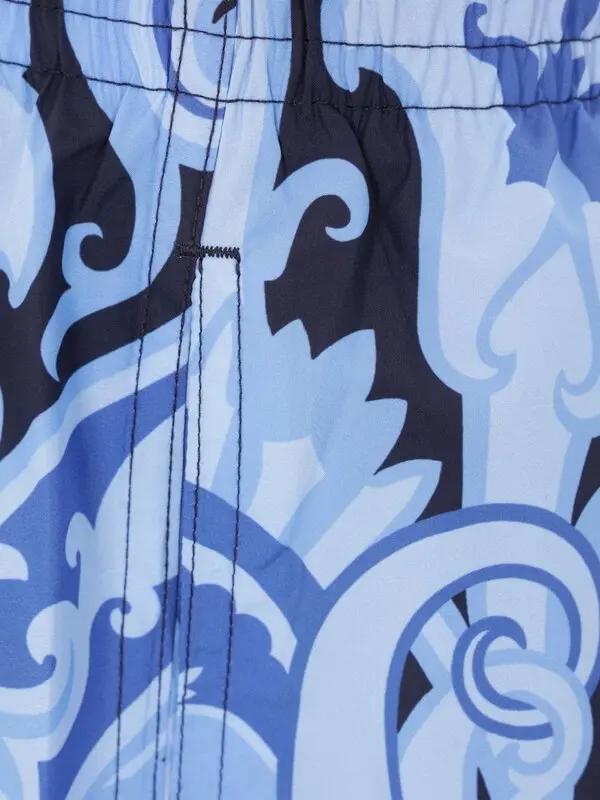 Etro Paisley-print Swim Shorts - Blue