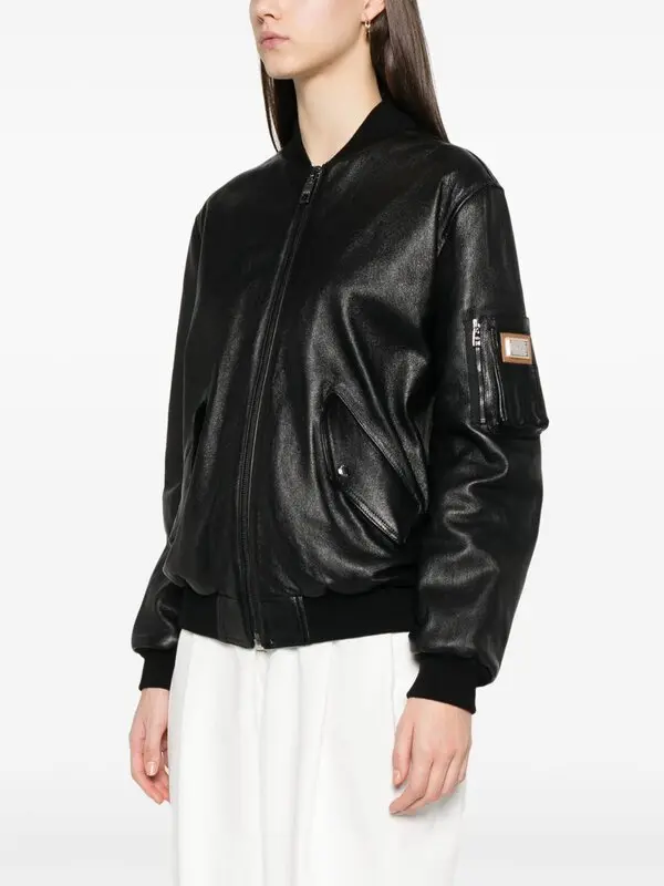 Dolce & Gabbana Leather Bomber Jacket