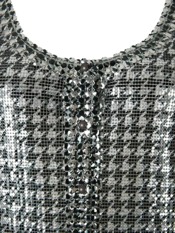 Rabanne Metallic Houndstooth Tank Top