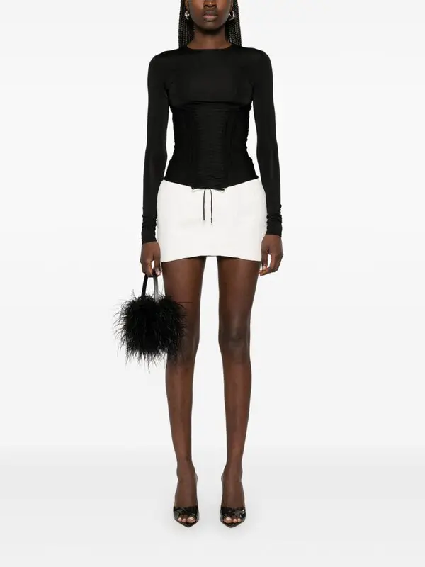 MUGLER Lace-up Long Sleeve Top