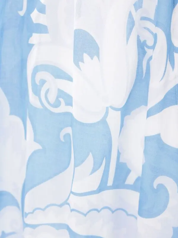 Etro Paisley-print Maxi Skirt - Blue