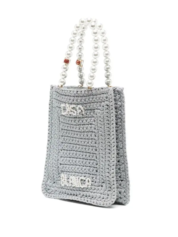 Casablanca Bead Chain Bag - Grey