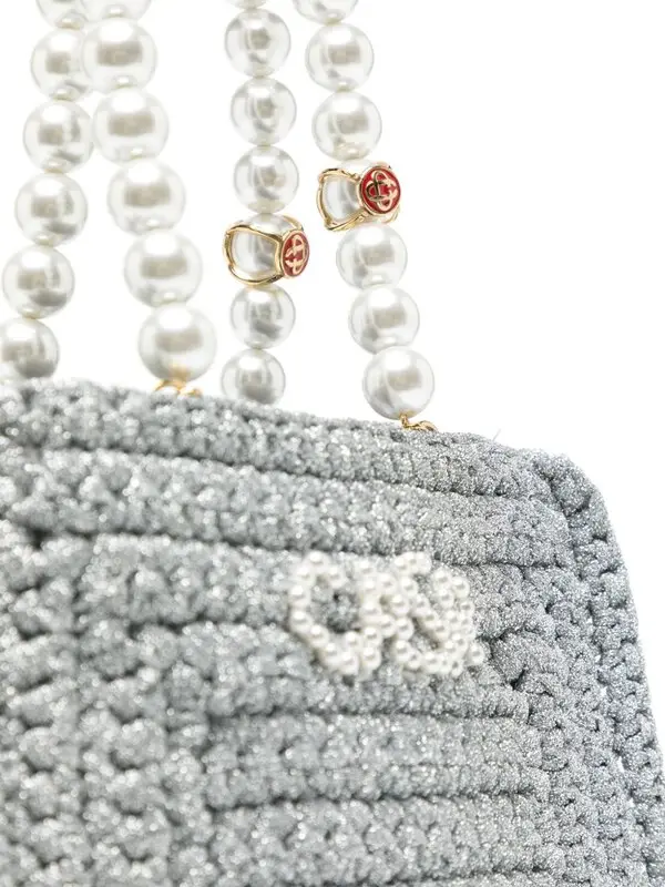 Casablanca Bead Chain Bag - Grey